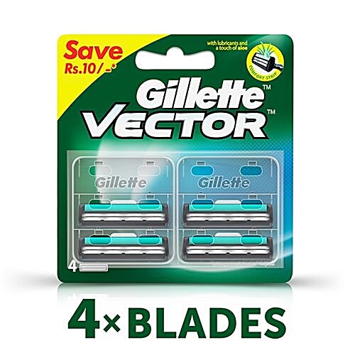 Buy Gillette Cartridges Vector 4 Pcs Online At Best Price of Rs 130 ...