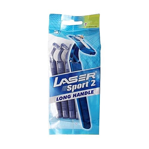 Buy Laser Razor Sport 2 Long Handle 5 Pcs Pouch Online at the Best ...