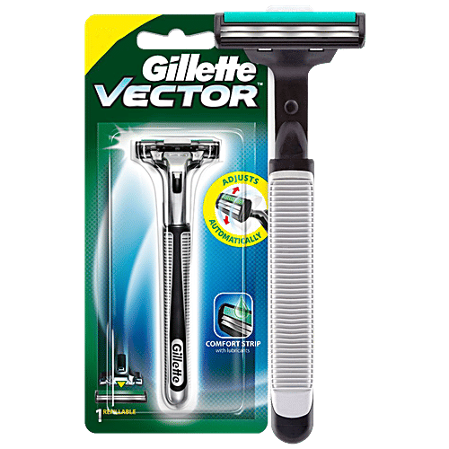 Buy Gillette Adjustable Razor Vector Plus 1 Pc Online At Best Price of ...