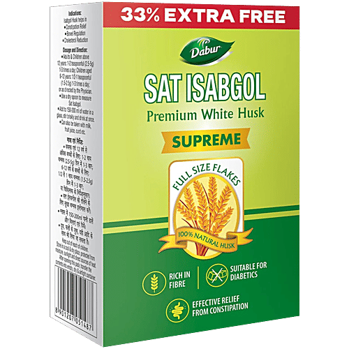 Buy Dabur Sat Isabgol - Premium White Husk Online at Best Price of Rs ...