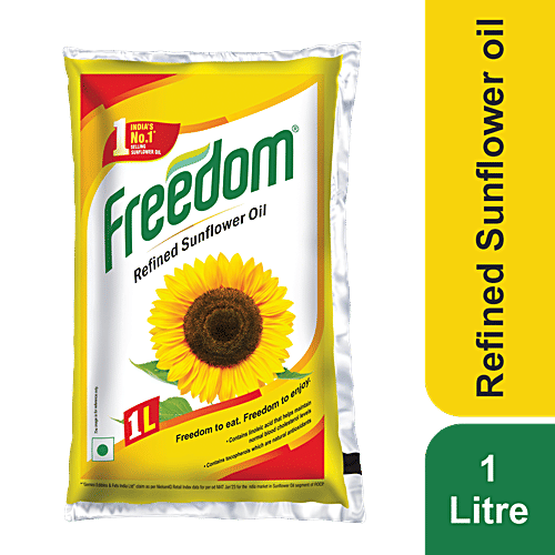 Buy Freedom Refined Oil Sunflower 1 Ltr Pouch Online At Best Price of Rs 150.5 - bigbasket