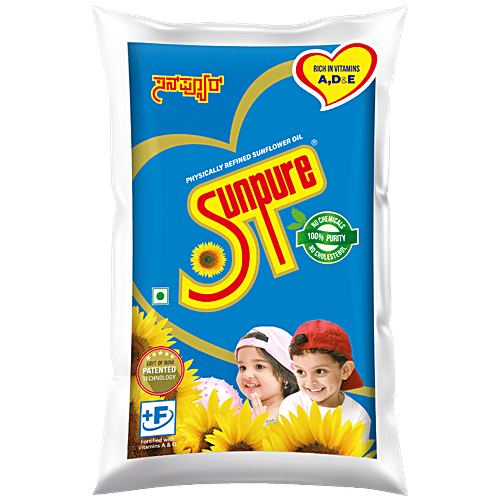 Buy Sunpure Refined Sunflower Oil 1 Ltr Pouch Online At Best Price of ...