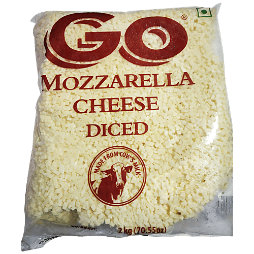 Buy Gowardhan Go Mozzarella Cheese Diced 2 Kg Pouch Online at the Best ...