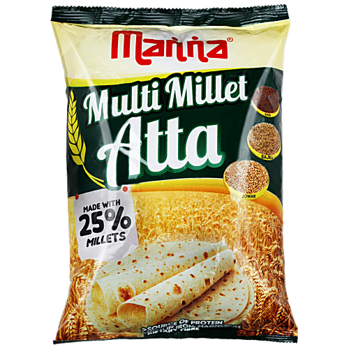 Buy Manna Multi Millet Atta 1 Kg Pouch Online At Best Price of Rs 96.75 ...
