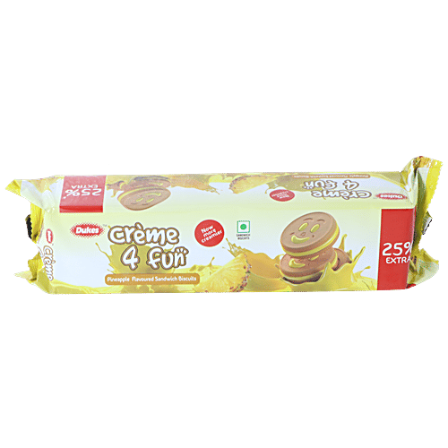 Buy Dukes Biscuits Cream 4 Fun Pineapple Flavor 150 Gm Pouch Online at ...