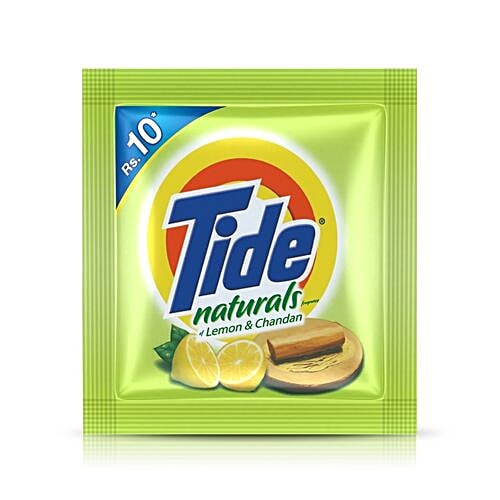 Buy Tide Naturals Washing Detergent Powder Lemon Chandan 140 Gm Online ...