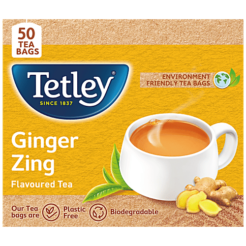 Buy Tetley Tea Ginger Zing 50 Teabags Online At Best Price of Rs 281.6 ...