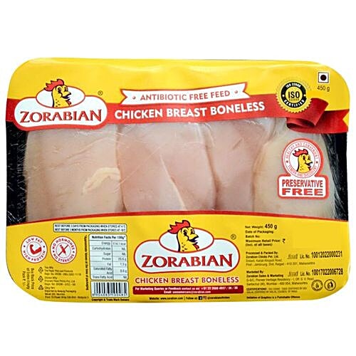 Buy Zorabian Chicken Breast Boneless 250 Gm Pouch Online at the Best ...