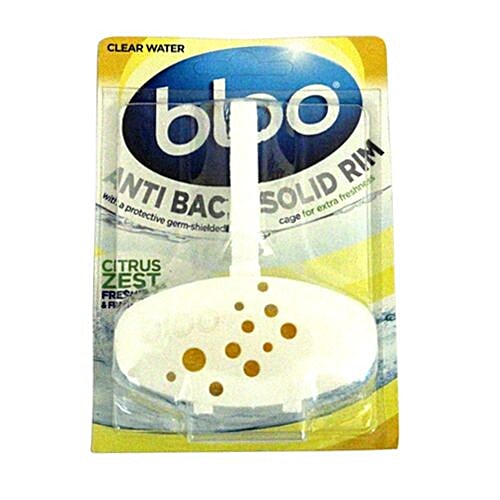 Buy Bloo Solid Rim Toilet Block Complete Citrus 38 Gm Online at the ...