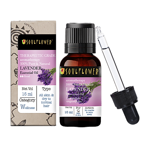 Buy Soulflower Lavender Essential Oil 15 ml Online at Best Price. of Rs ...