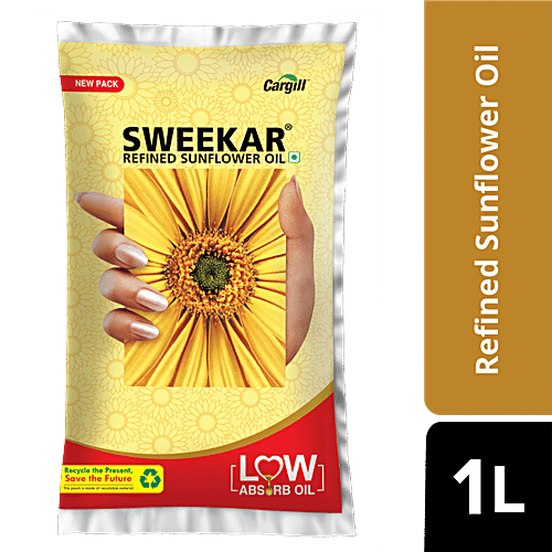 Buy Sweekar Refined Sunflower Oil Low Absorb 1 Ltr Online at the Best ...