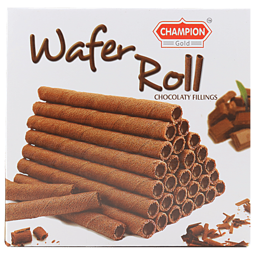 Buy Champion Gold Wafer Roll Chocolaty Fillings 200 Gm Online at the ...