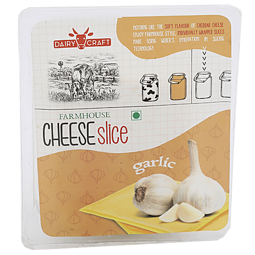 Buy Dairy Craft Cheese Slices Garlic 200 Gm Pouch Online At Best Price ...