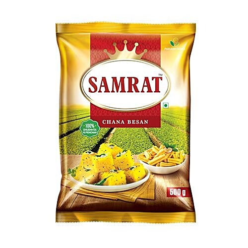 Buy Samrat Besan Premium 500 Gm Pouch Online at the Best Price of Rs 67 ...