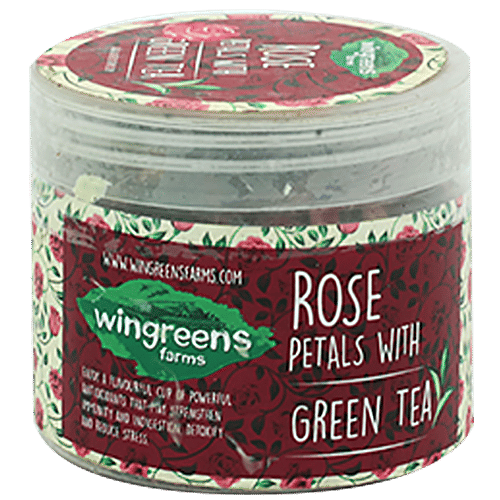 Buy Wingreens Farms Rose Petals With Green Tea 55 Gm Online At Best ...
