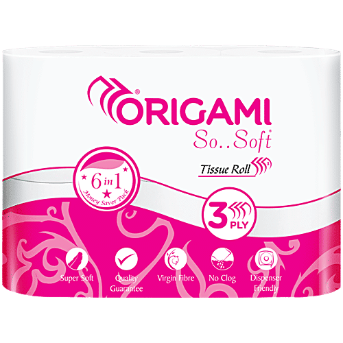 Buy Origami Tissue Roll 3 Ply 6X100 Gm Pouch Online At Best Price of Rs ...