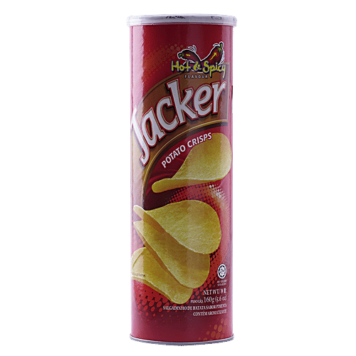 Buy Jacker Potato Crisps Hot Spicy Flavor 160 Gm Jar Online at the Best ...