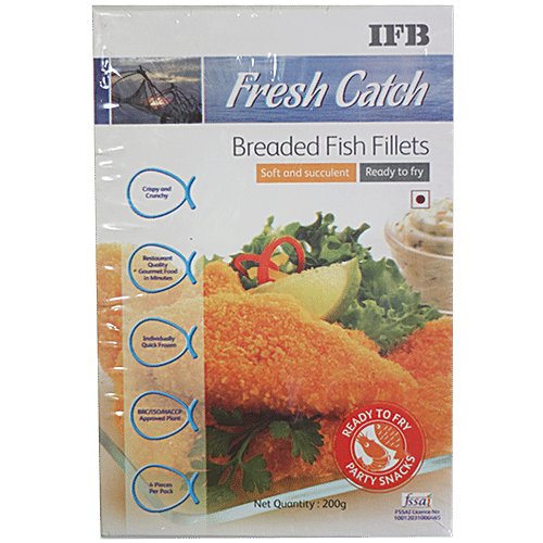 Buy Ifb Ready To Fry Breaded Fish Fillets Soft And Succulent 200 Gm 4 ...