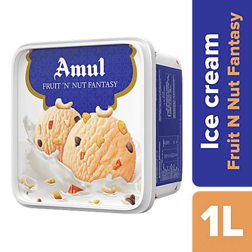 Buy Amul Real Ice Cream - Fruit 'N' Nut Fantasy 1 lt Tub Online at Best ...