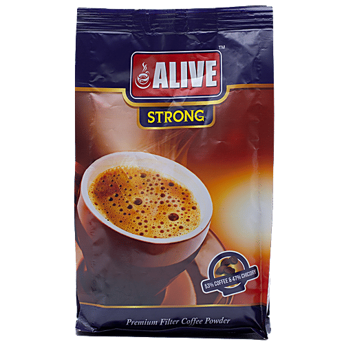 Buy Alive Coffee Powder Strong 500 Gm Pouch Online at the Best Price of ...