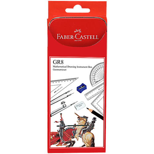 Buy Faber Castell Mathematical Drawing Set Box 7 Instruments Online at ...