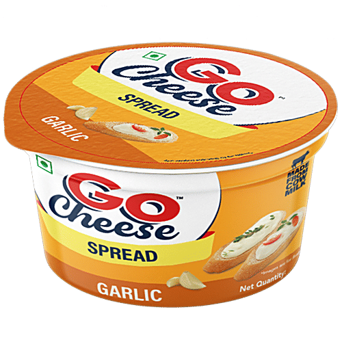 Buy Go Cheese Spread - Garlic (Soft & Creamy) 200 gm Cup Online at Best ...
