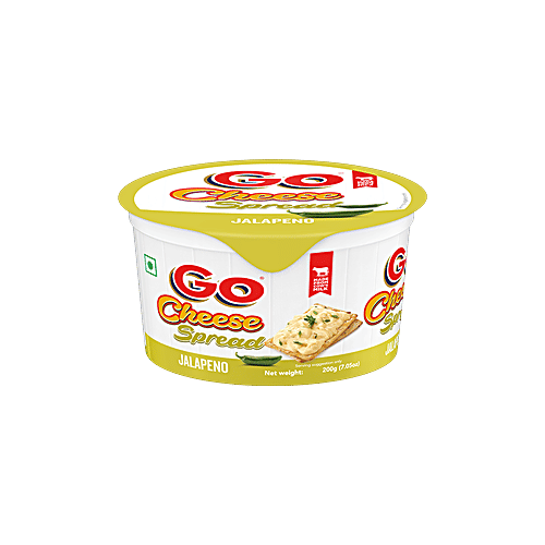 Buy Go Cheese Spread - Jalapeno (Soft & Creamy) 200 gm Cup Online at ...