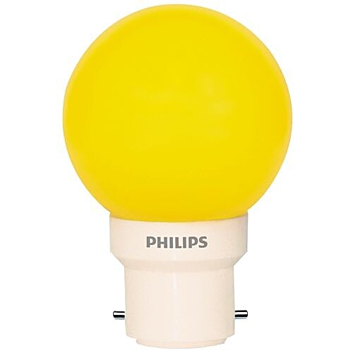 Buy Philips LED Bulb - Yellow, Round, 0.5 Watts, Deco Mini Base B22 ...