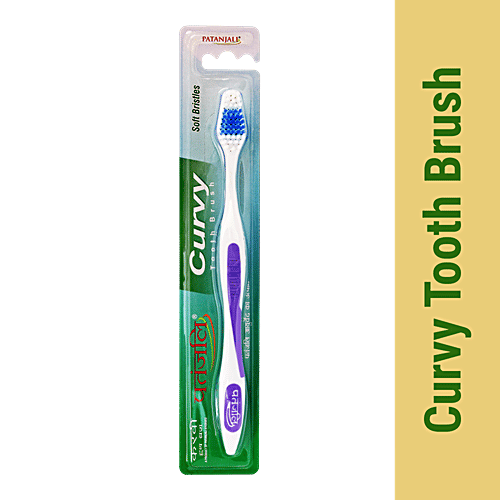 Buy Patanjali Curvy Tooth Brush Soft Brislies 1 No Pouch Online at the ...