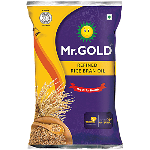 Buy Mr Gold Refined Oil Rice Bran 1 Ltr Pouch Online At Best Price of Rs 154.95 - bigbasket