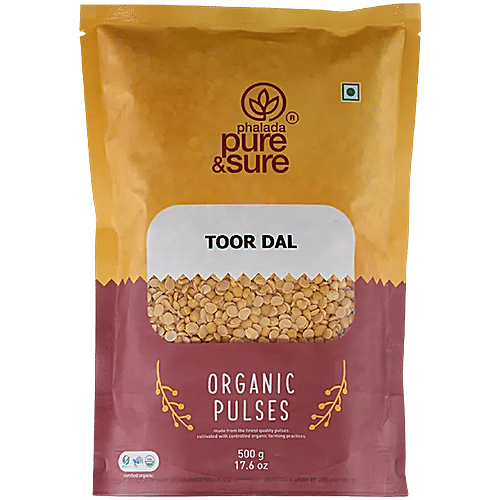 Buy Phalada Pure Sure Organic Toor Daal 500 Gm Pouch Online At Best ...