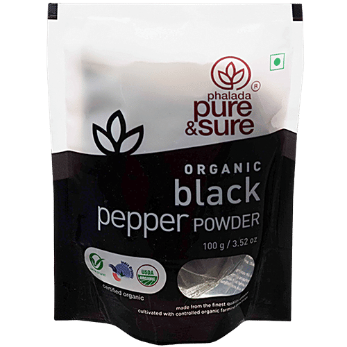 Buy Phalada Pure Sure Organic Black Pepper Powder 100 Gm Pouch Online ...