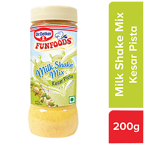 Buy Funfoods Milk Shake Mix Kesar Pista 200 Gm Pet Online at the Best ...