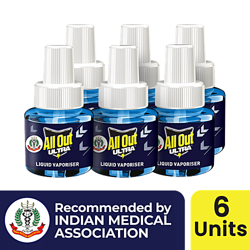 Buy All Out Ultra Refill - Liquid Vaporizer 45 ml (Pack of 6) Online at ...