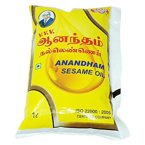 Buy Anandham Oil Sesame 1 Ltr Pouch Online at the Best Price of Rs 408 ...