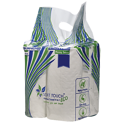 Buy Soft Touch Kitchen Towel Eco 4 In 1 100 Pulls Online At Best Price ...