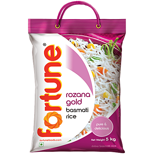 Buy Fortune Basmati Rice Rozana 5 Kg Pouch Online at the Best Price of ...