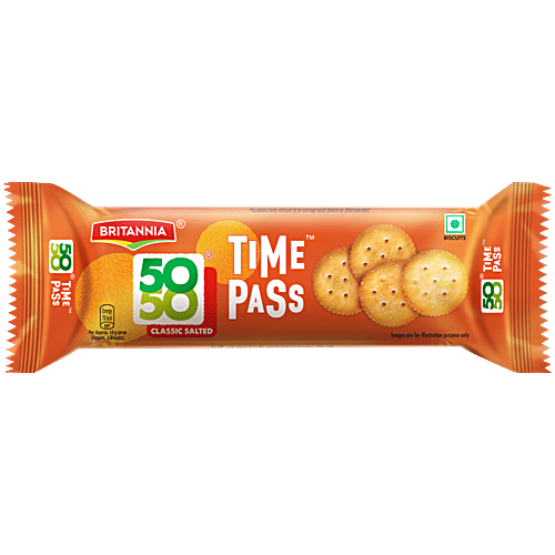 Buy Britannia 50 50 Time Pass Biscuits Simply Salted 78 Gm Pouch Online ...