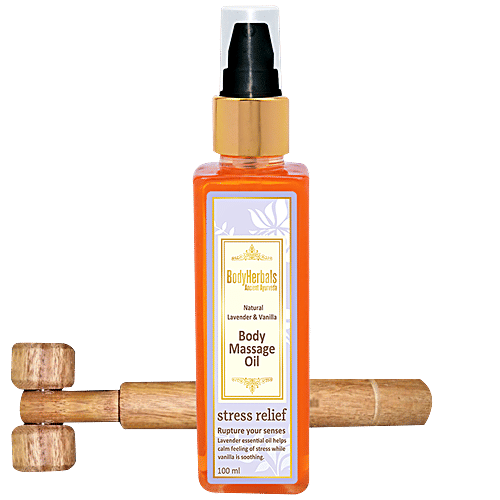 Buy BodyHerbals Stress Relief Body Massage Oil - Natural Lavender ...