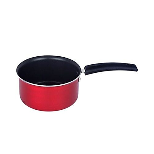 Buy Navrang Cookware Large Red Aluminium Special Sauce Pan Online at ...