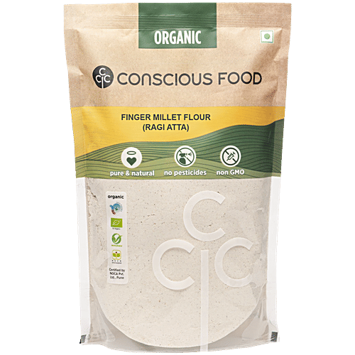 Buy Conscious Food Flour Sprouted Ragi Atta 200 Gm Pouch Online at the ...