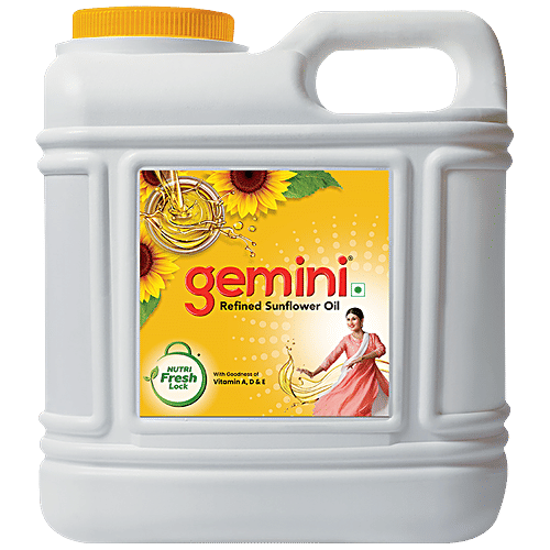 Buy Gemini Refined Sunflower Oil With Nutri V 15 Ltr Online at the Best ...