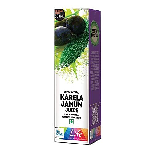 Buy Apollo Pharmacy Juice Karela Jamun 100 Natural Apk0005 500 Ml ...