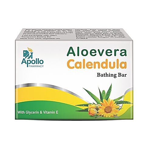 Buy Apollo Pharmacy Bathing Soap Aloevera Calendula With Glycerin ...