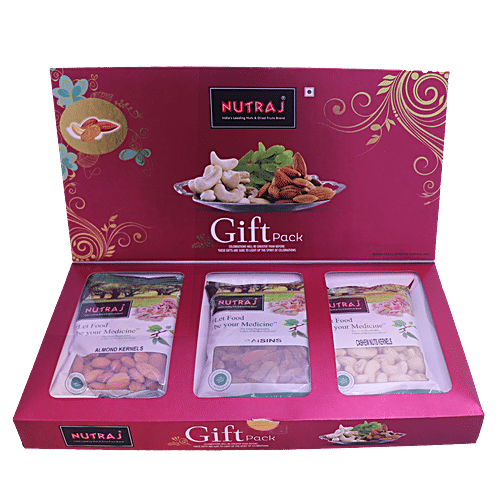 Buy Nutraj Signature Gift Pack - Goodness 3 Nuts Online at Best Price ...
