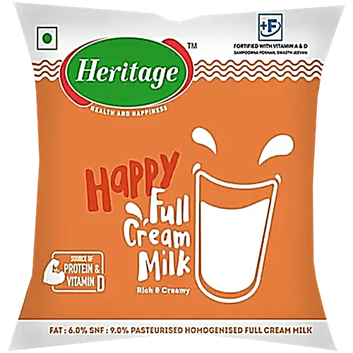 Buy Heritage Full Cream Milk Online at Best Price of Rs 40 - bigbasket