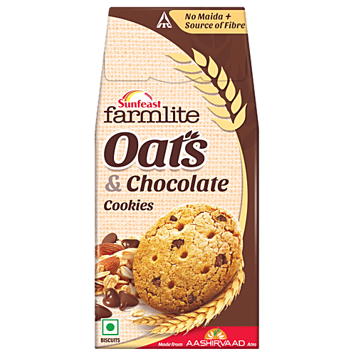 Buy Sunfeast Farmlite Biscuit Oats And Chocolate 150 Gm Online at the ...