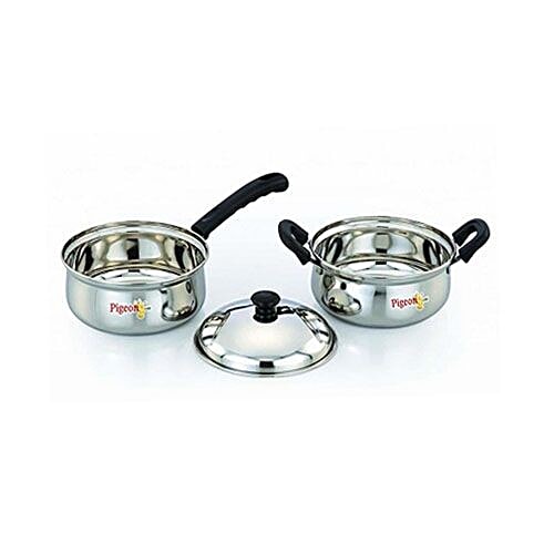 Buy Pigeon Cookware Set Dx 3 Pcs Online at the Best Price of Rs null ...