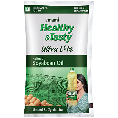 Buy Emami Healthy Tasty Soyabean Oil 1 Ltr Pouch Online at the Best ...