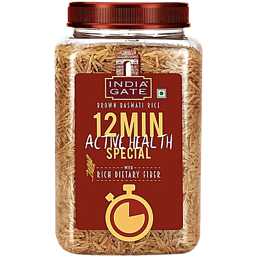 Buy India Gate Brown Basmati Rice Brain Booster 1 Kg Jar Online at the ...
